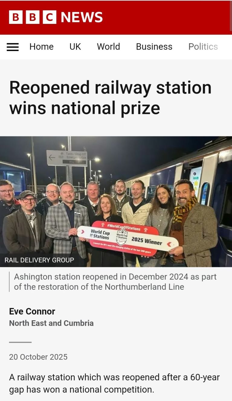 All the A’s: Ashington World Cup of Stations Win & The Aln Valley ...